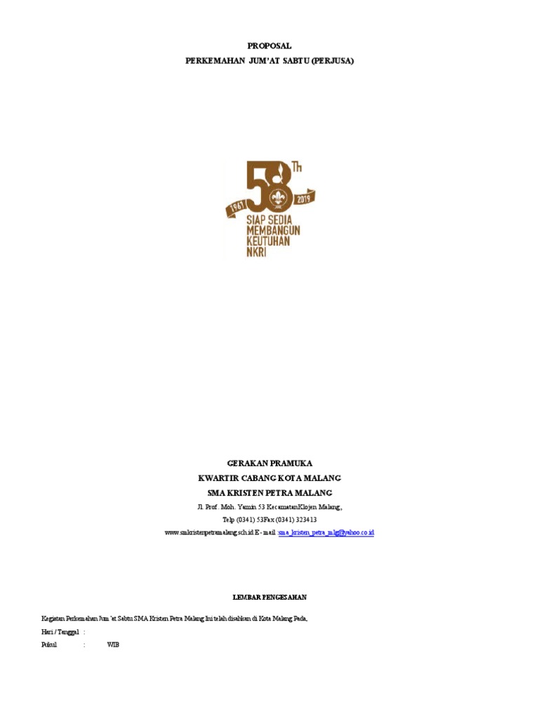 Proposal Perjusa 2019 | PDF