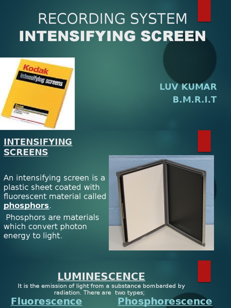 Intensifying Screen | PDF | Fluorescence | Physical Sciences