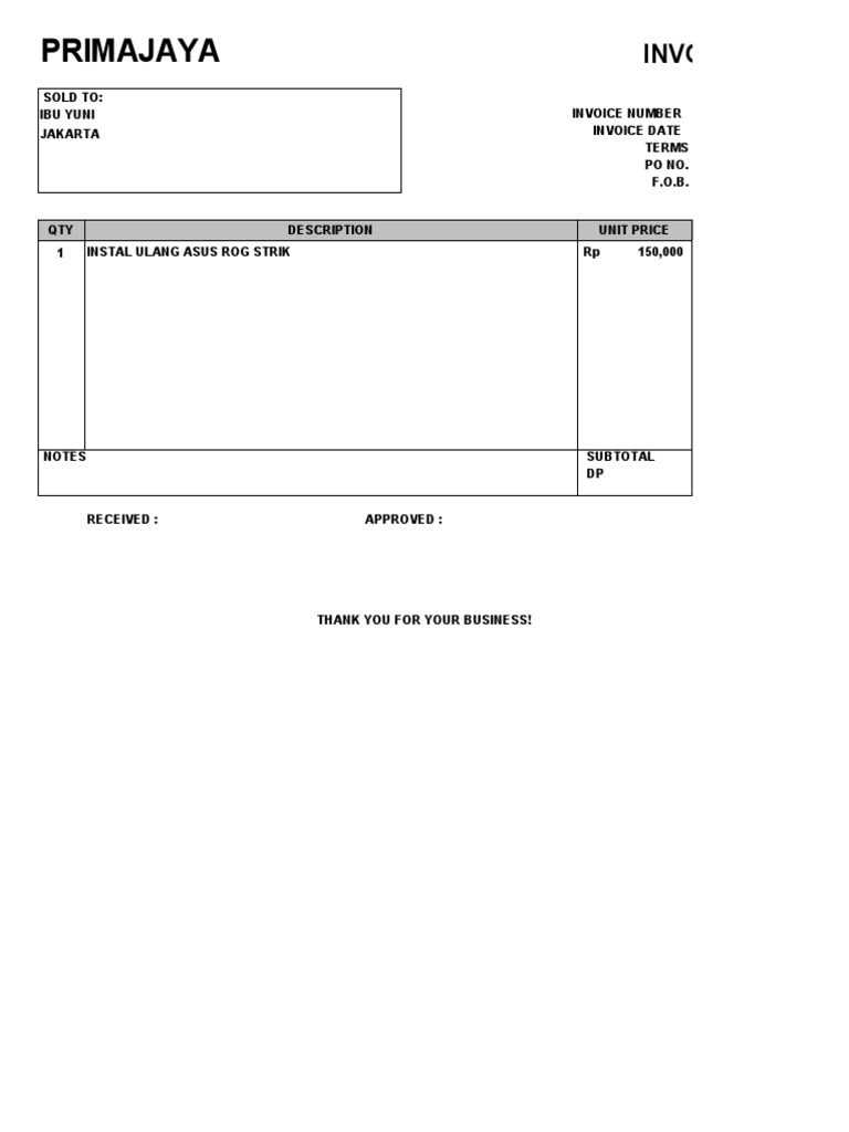 Invoice PT Radio Komunikasi Indonesia | PDF | Consumer Electronics | Computing