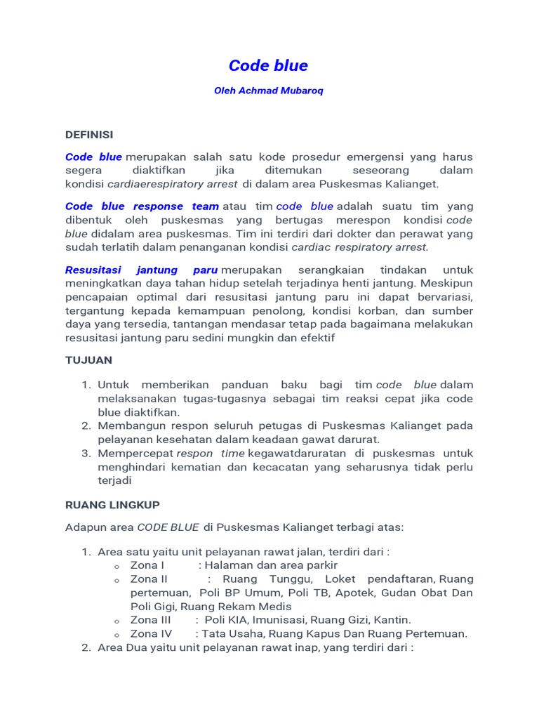 Code Blue | PDF