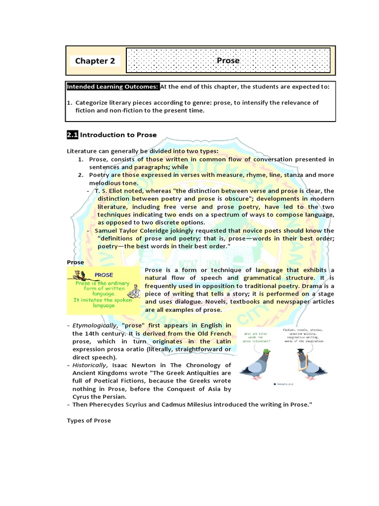 2a Chapter-2-Prose-LIT-111 | PDF