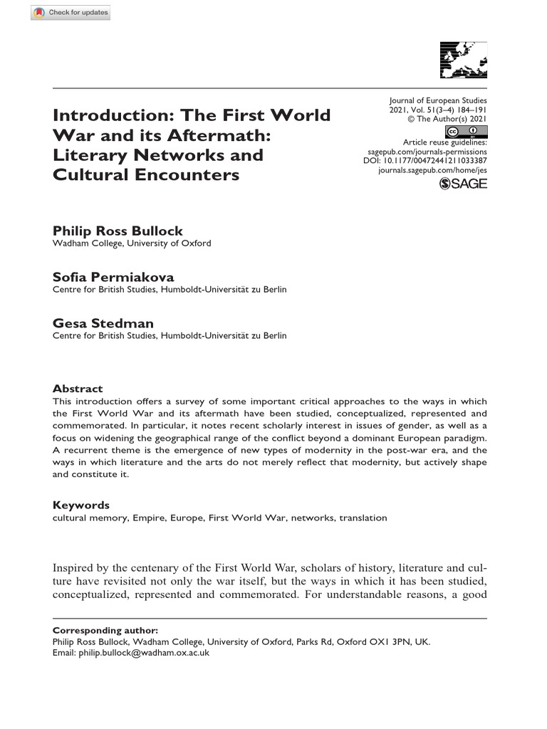 Introduction The First World War and Its Aftermath | PDF | World War I