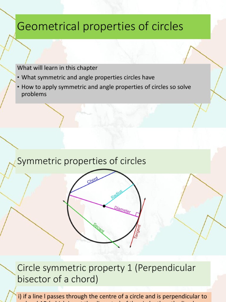 Geometrical Properties of Circles | PDF | Circle | Perpendicular