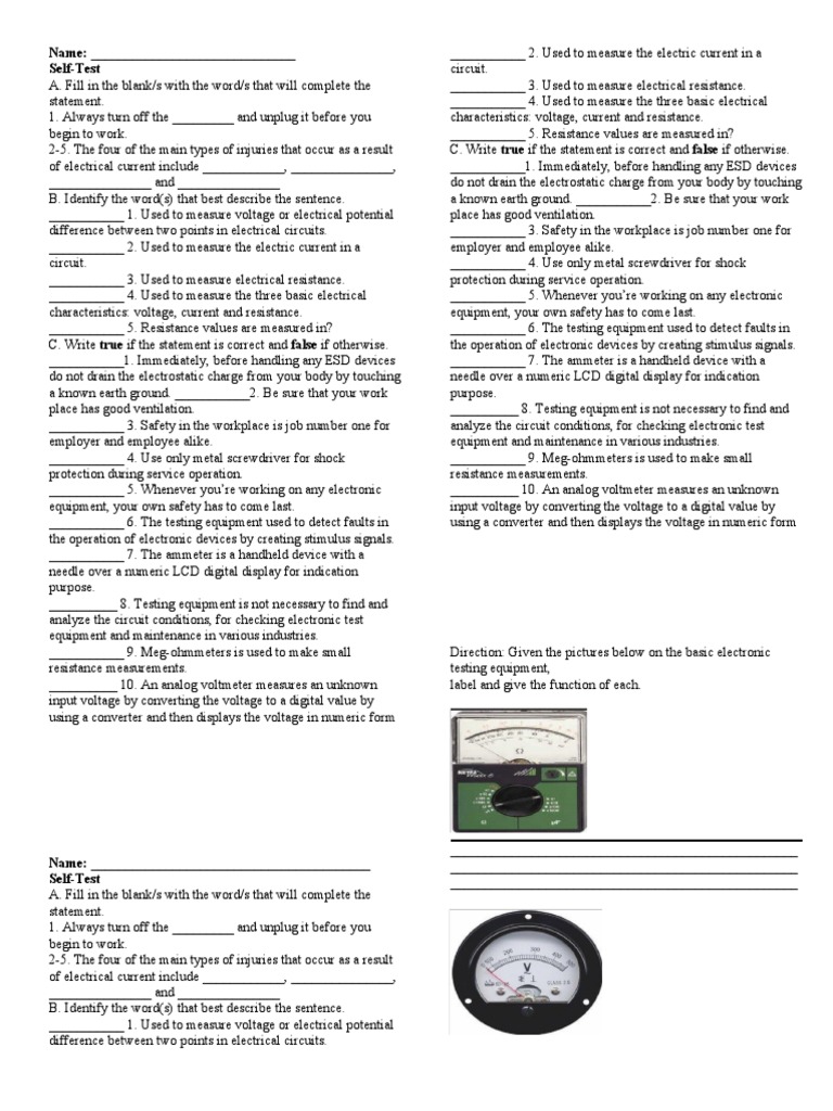 Week 8 Activity | PDF | Voltage | Electrostatic Discharge