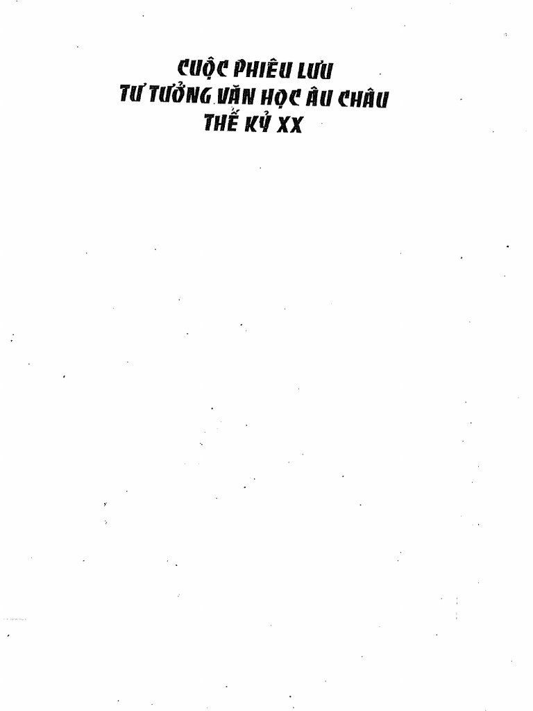 Cuoc Phieu Luu Tu Tuong Van Hoc Chau Au | PDF