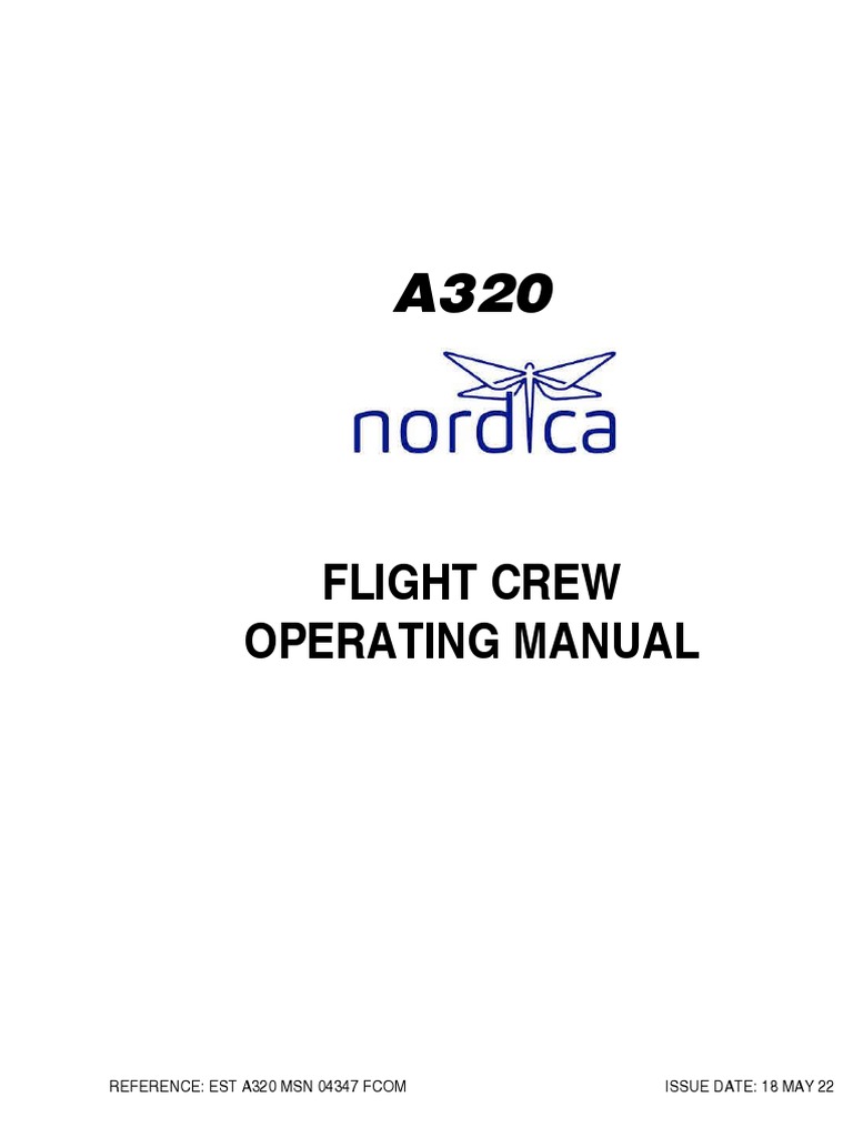 Nordica A320 FCOM | PDF | Cockpit | Aviation