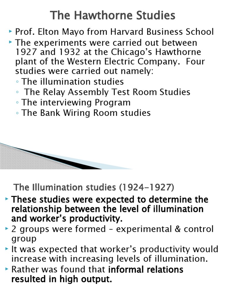 Hawthorne & Evolution - New3 | PDF | Cognitive Science | Organizational ...