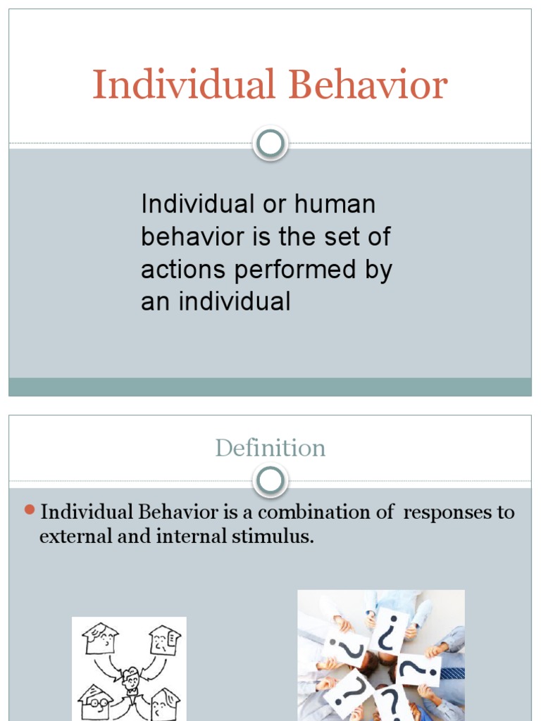 Individual Behaviour | PDF
