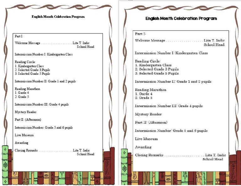 Program English Month | PDF