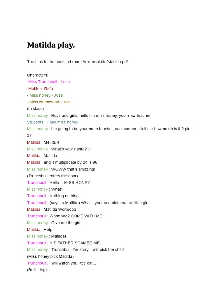Matilda | PDF