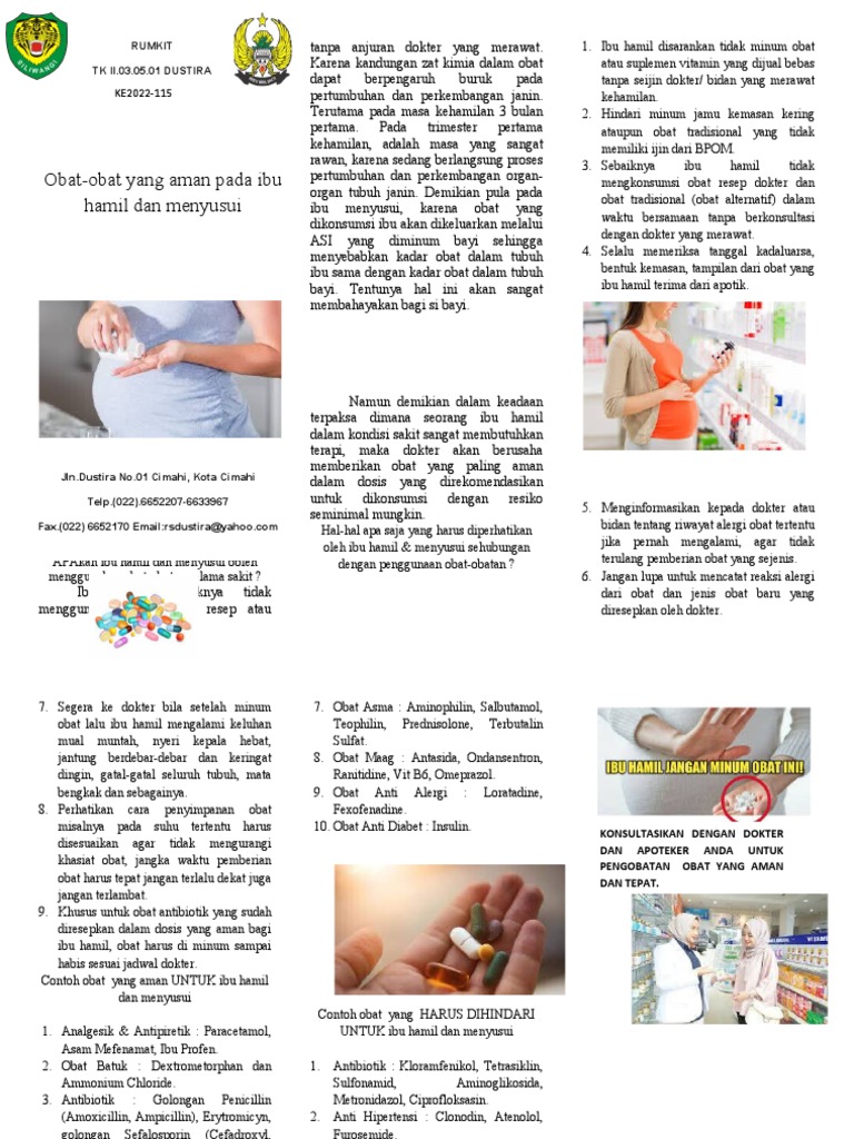 2022lfke115 Leaflet Obat Aman Untuk Ibu Hamil Pdf