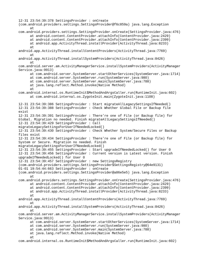 Settings Provider Pdf Java Programming Language Backup