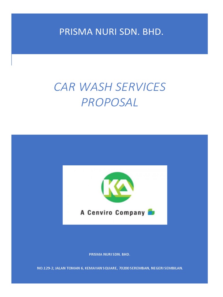 CAR WASH PROPOSAL - KA - Updated | PDF | Soap | Detergent