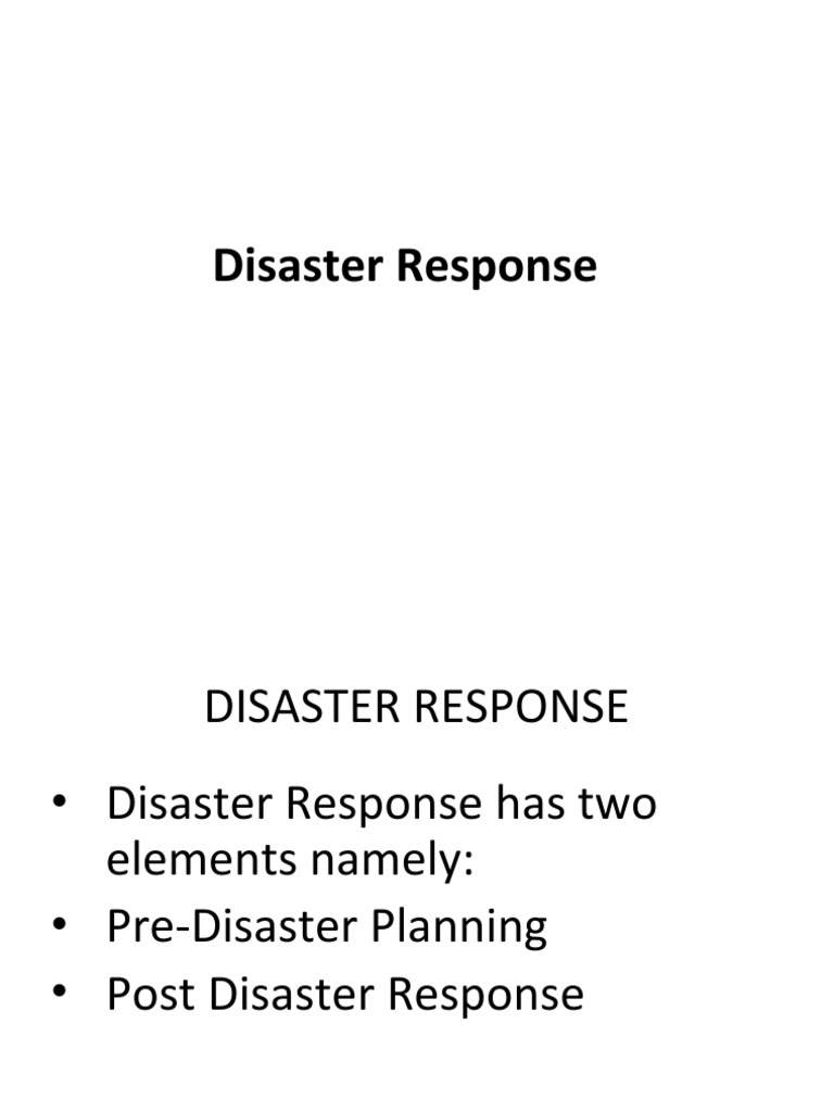 Disaster Response | PDF