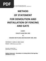 Fencing Method Statement | PDF | Personal Protective Equipment | Safety