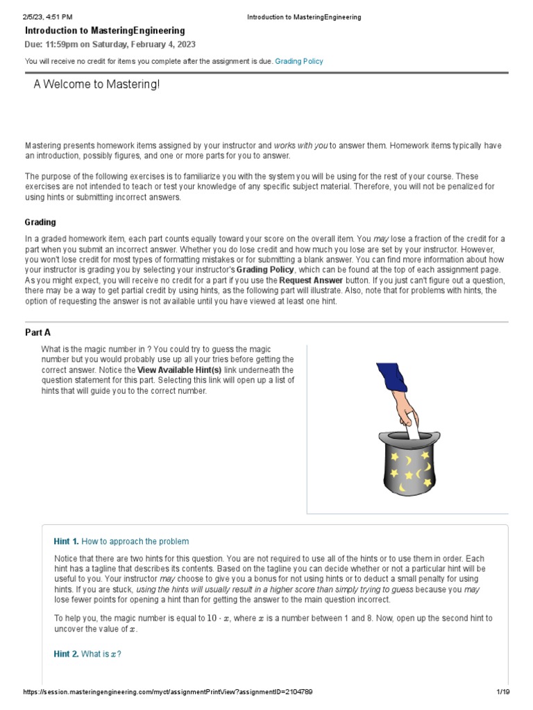 Introduction To MasteringEngineering | PDF