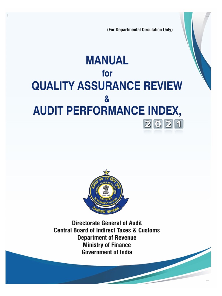 QAR and API Manual, 2021 | PDF | Audit | Taxes