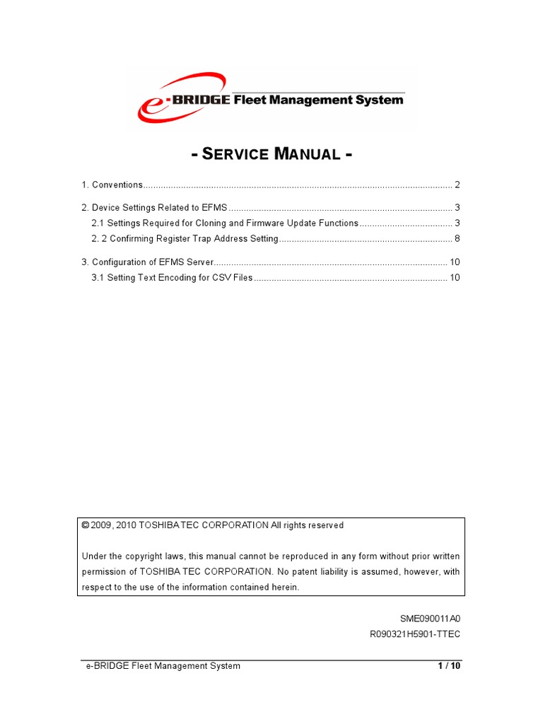 EFMS 5v00 Service Manual (EN) | PDF | File Transfer Protocol | Hypertext Transfer Protocol