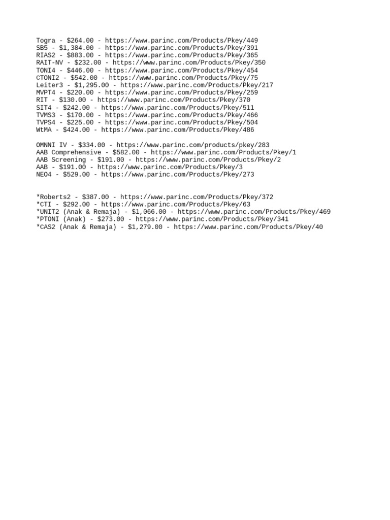 PARInc Buying Guide - 230117 | PDF