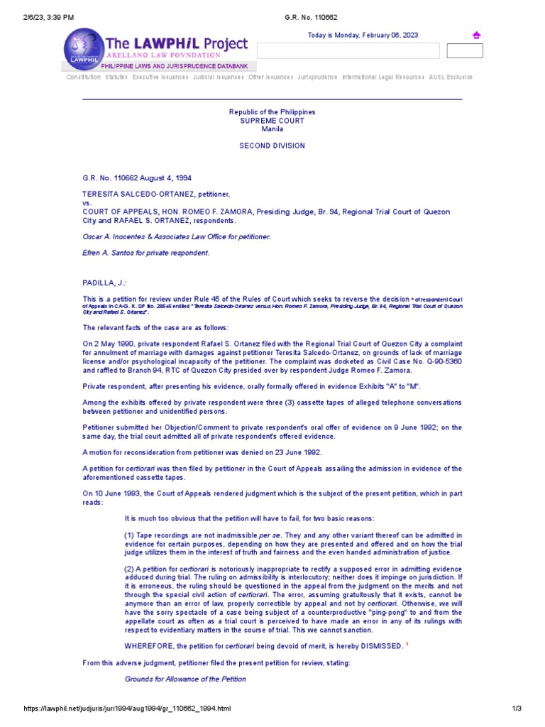 Legal Review on Wiretap Evidence | PDF | Appeal | Certiorari