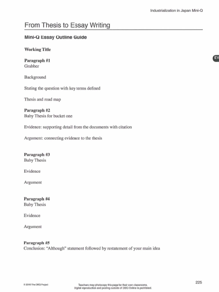 DBQ - Essay Outline | PDF