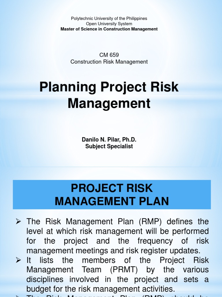 CM659-Module 2 - Planning Project Risk Management | PDF | Risk | Risk ...