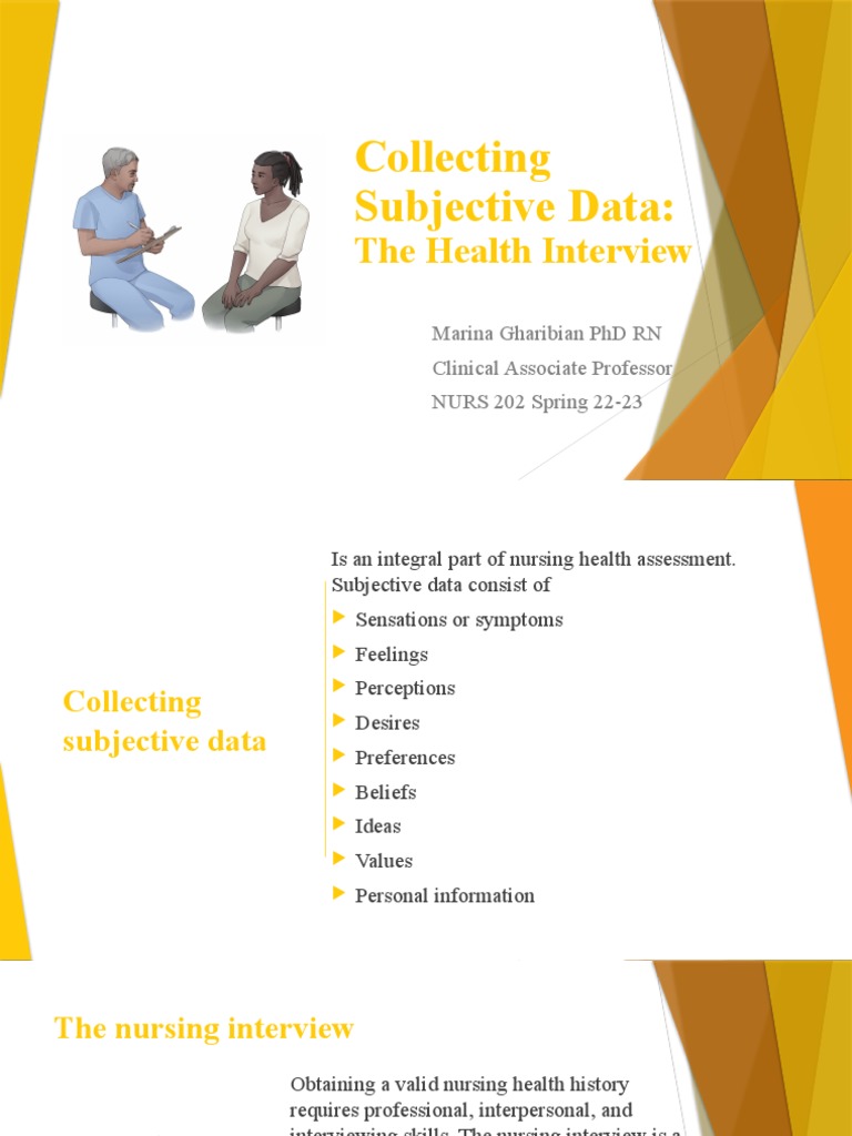 Collecting Subjective Data | PDF | Nursing | Communication