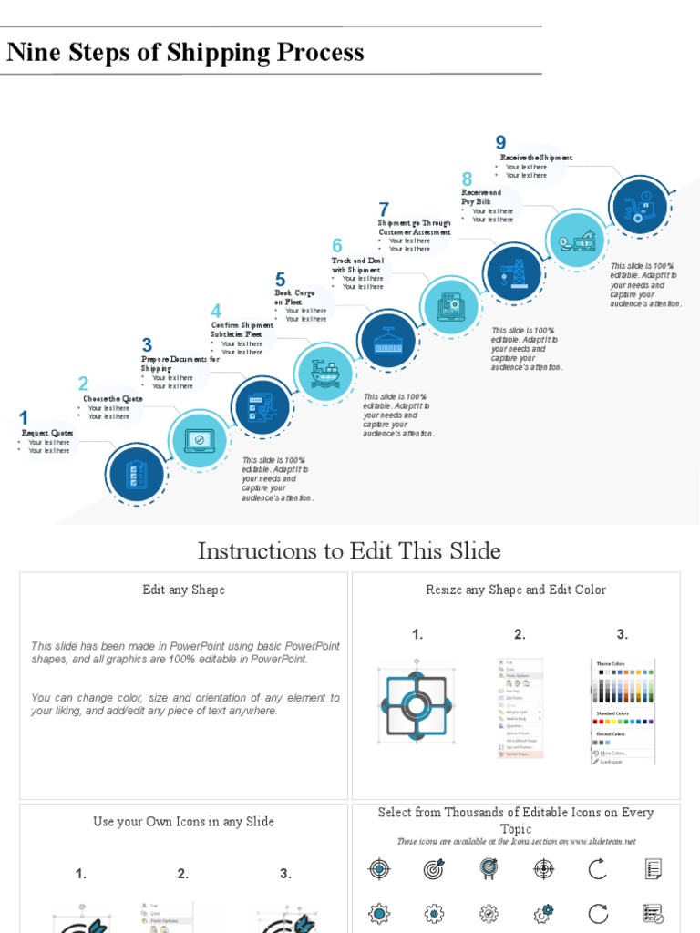 Nine Steps of Shipping Process | PDF | Microsoft Power Point | Software