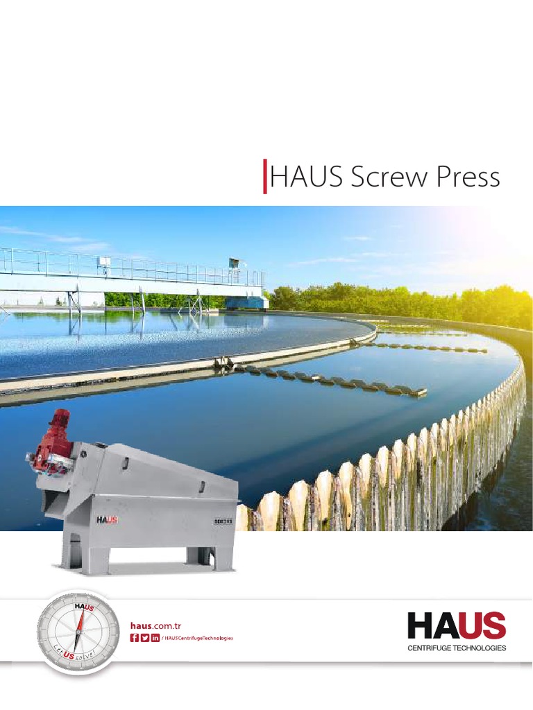 HAUS Screw Press Brochure | PDF | Filtration | Equipment