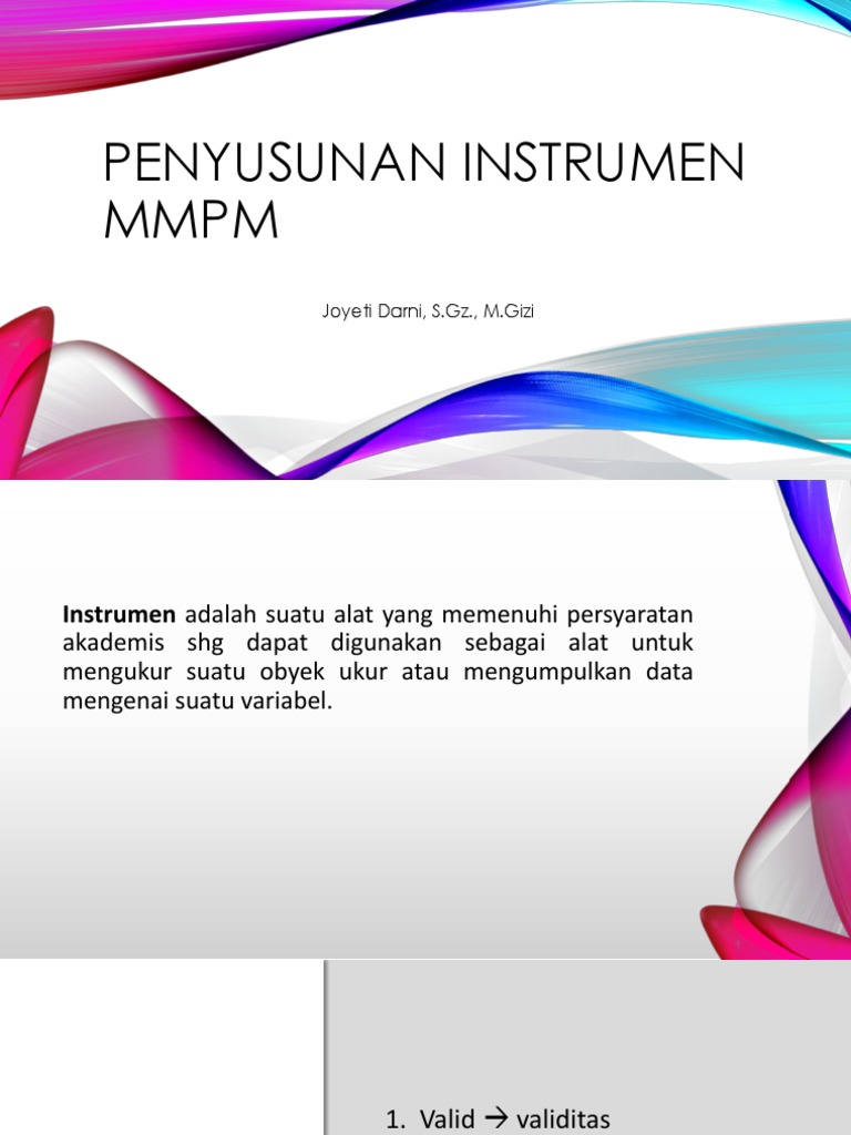 Penyusunan Instrumen MMPM | PDF