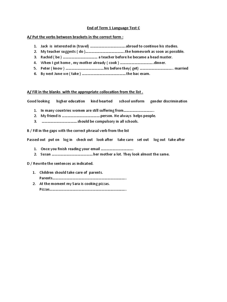 Pre-Intermediate Tests For EFL Learners. | PDF