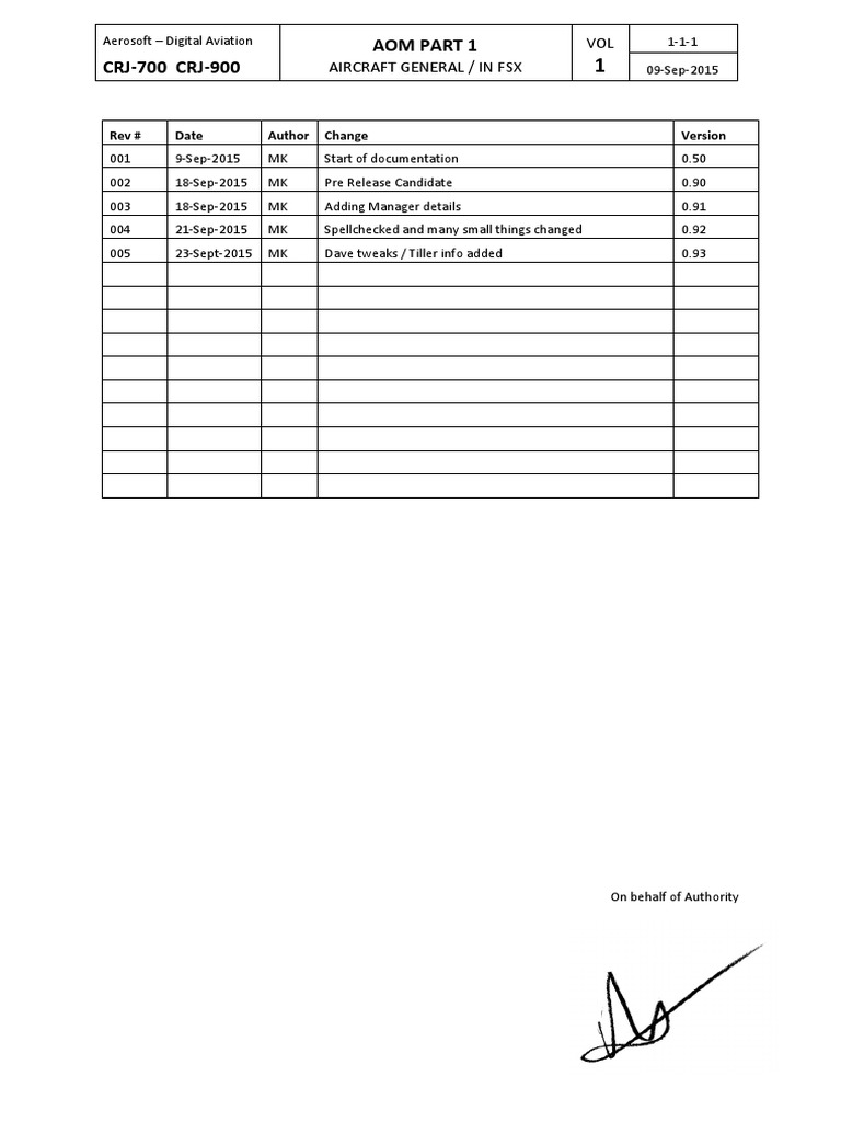 Vol1 AOM Part-1 | PDF | Cockpit | Takeoff