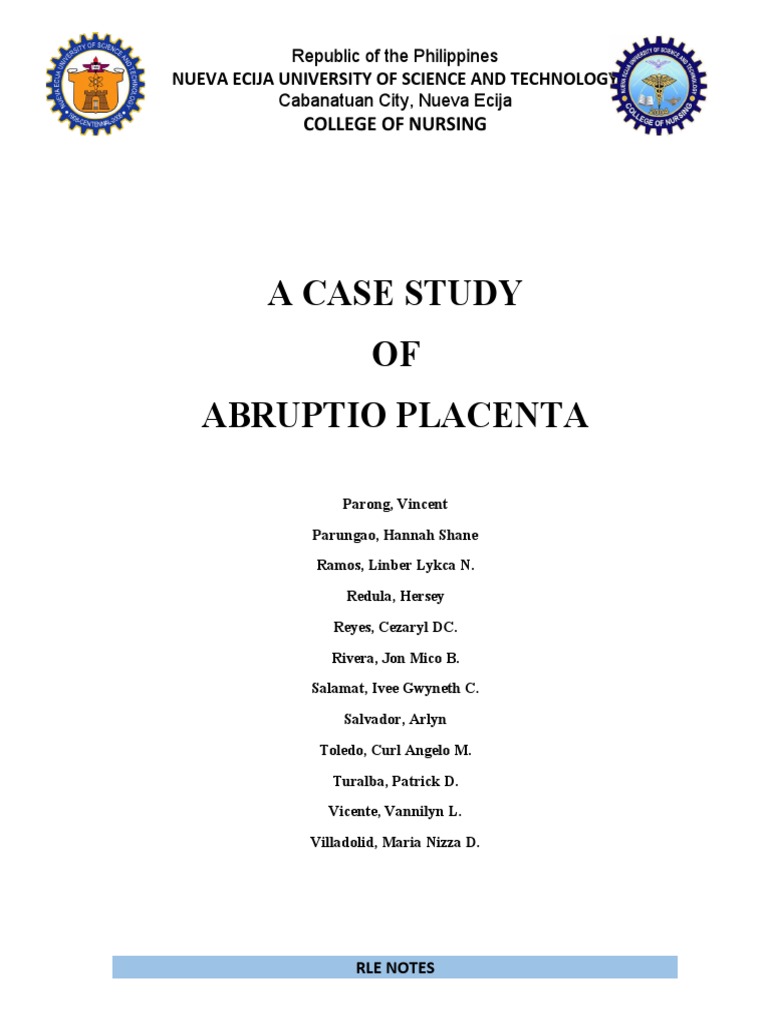CASE STUDY ABRUPTIO PLACENTA BSN 2 H For Printing NA FINAL NAaaaaaa ...