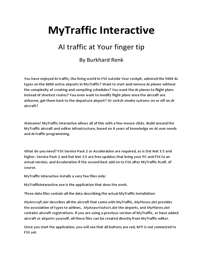 MyTraffic Interactive | PDF | Airport | Windows Xp