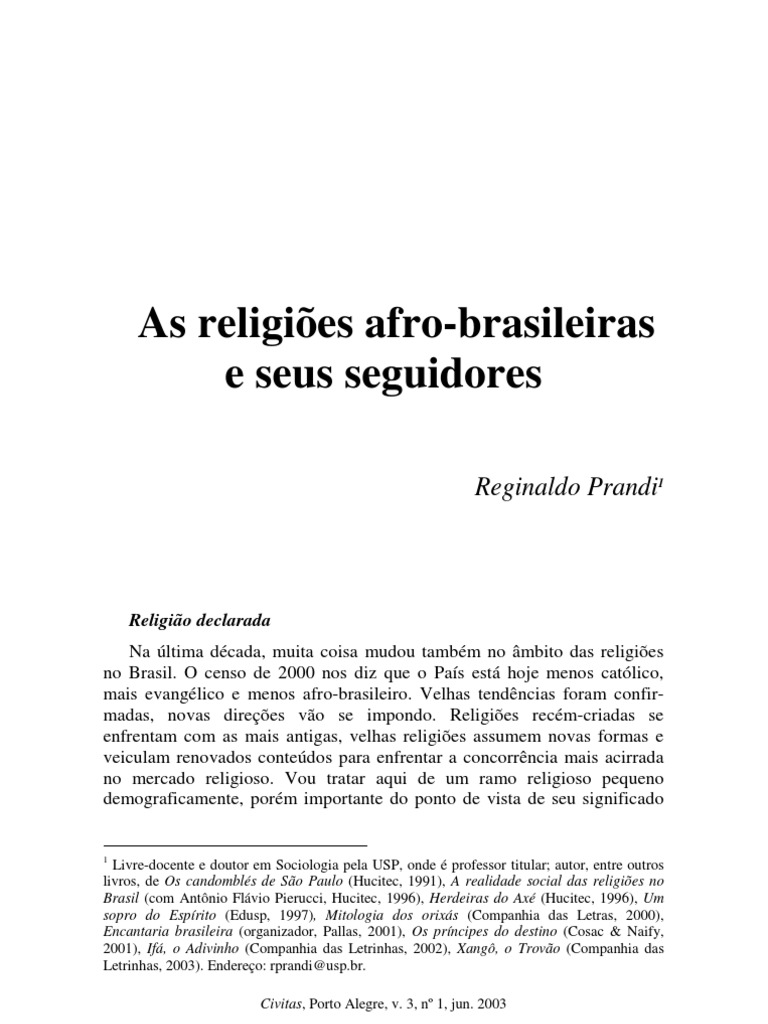 Reginaldo Prandi | PDF