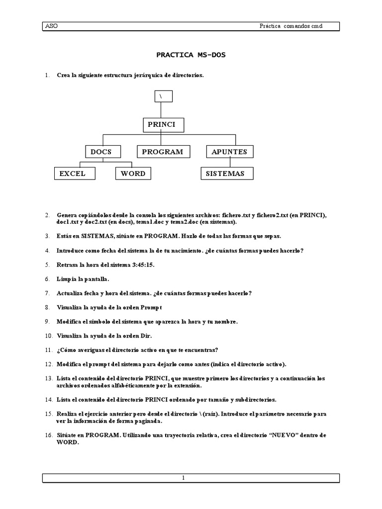 Practica CMD | PDF | Archivo de computadora | Directorio (Computación)