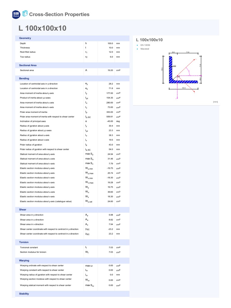 Cross-Section Properties: Geometry | PDF | Solid Mechanics | Civil ...