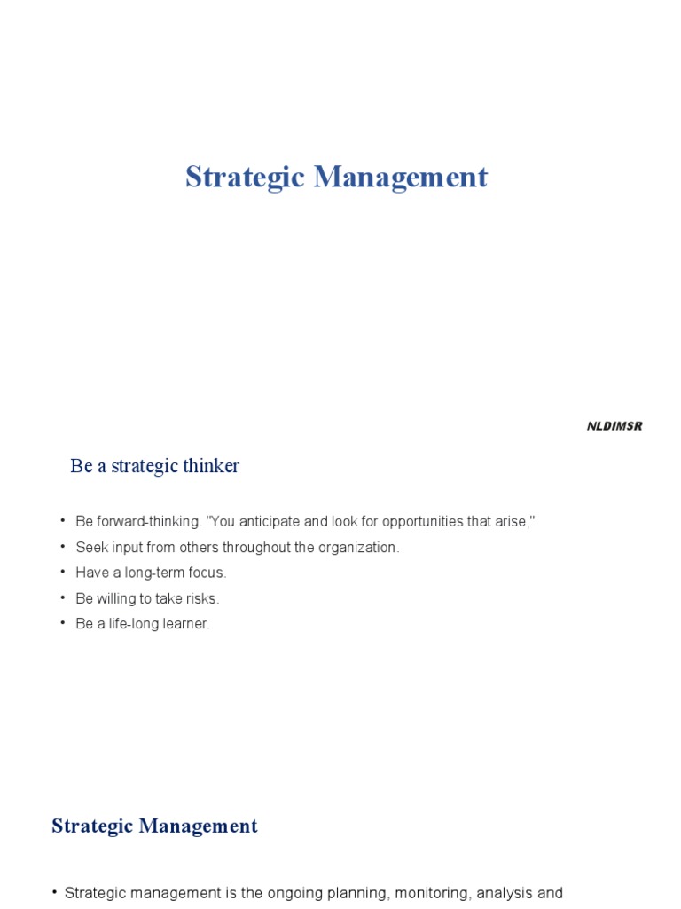 Strategic Management - 1 | PDF | Strategic Management | Swot Analysis