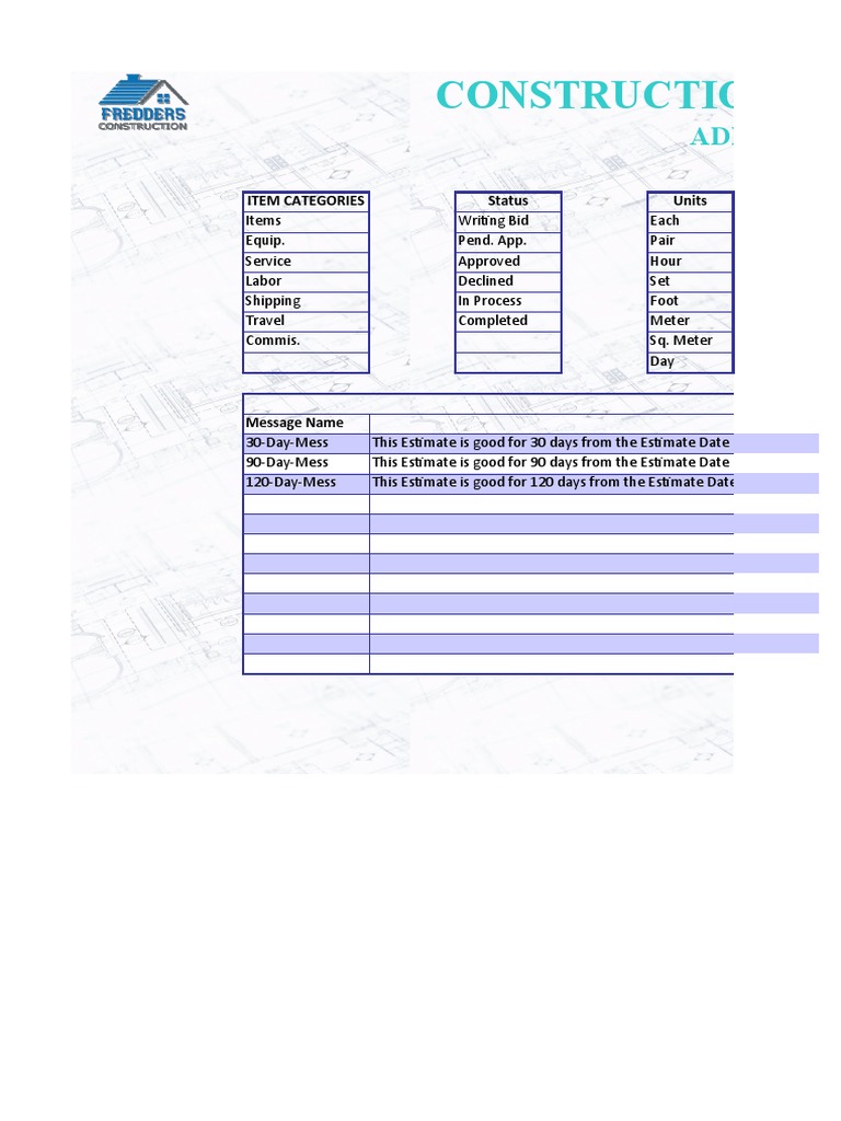 Construction Estimator | PDF