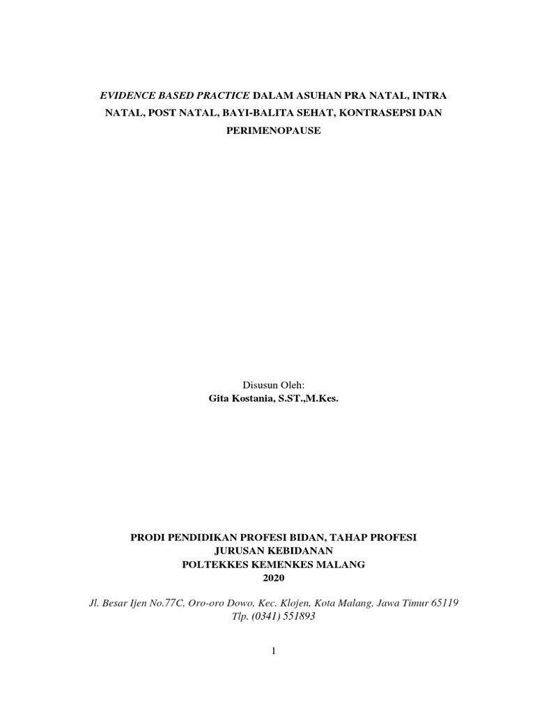 Penerapan Evidence Based Practice Dalam Pdf