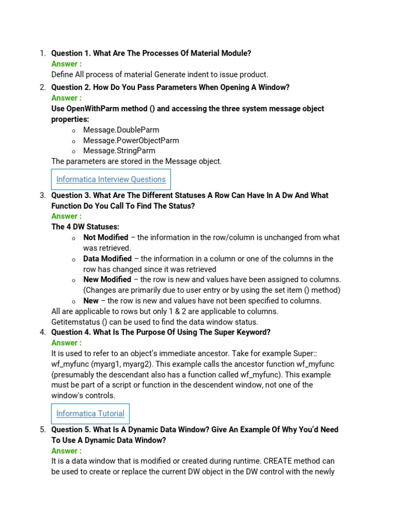 Powerbuilder Qanda Pdf Databases Class Computer Programming 4769