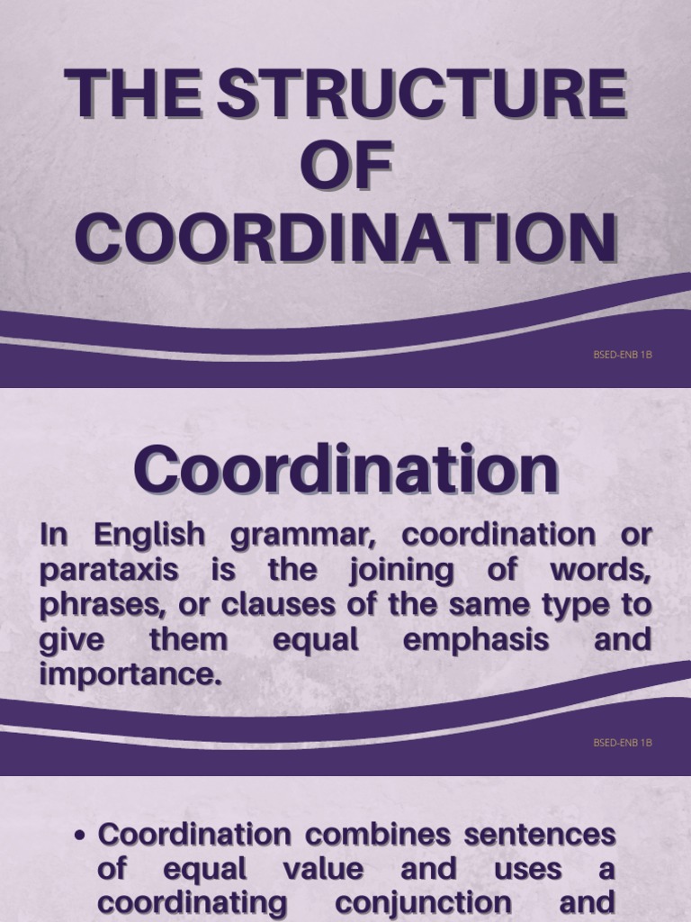Structure of Coordination | PDF | Linguistic Morphology | Linguistics