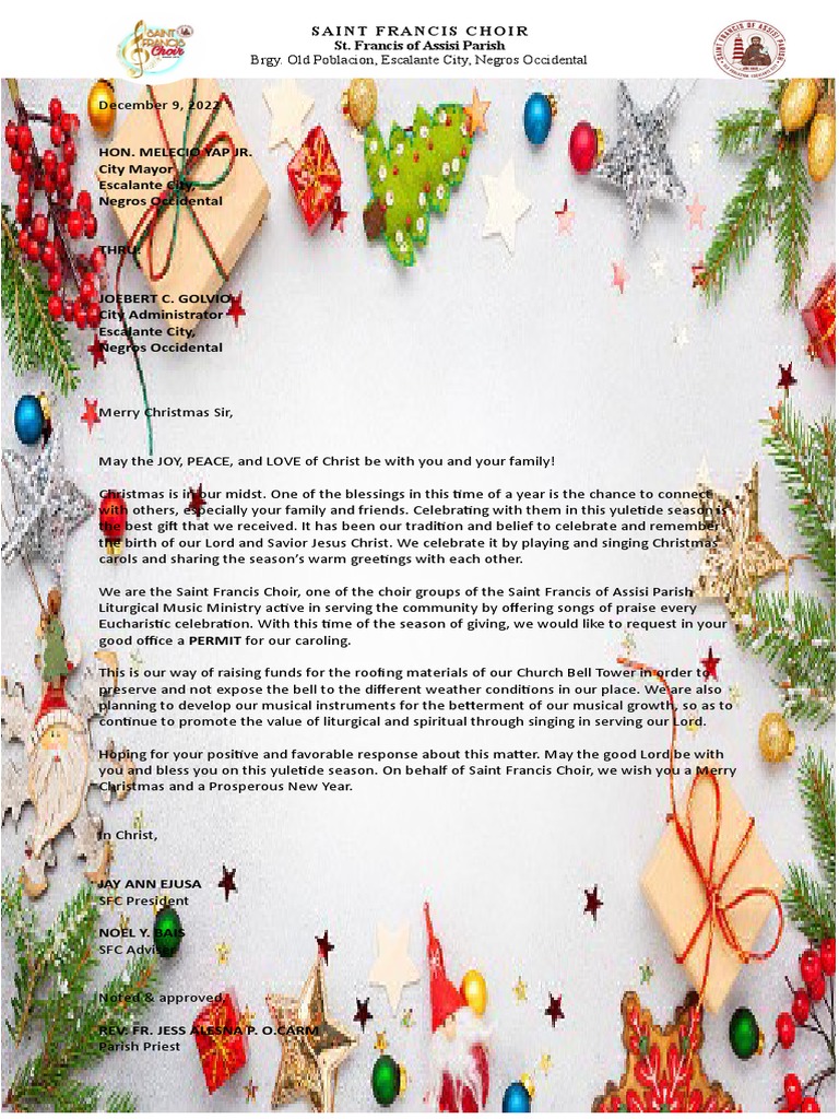 Caroling Permit | PDF