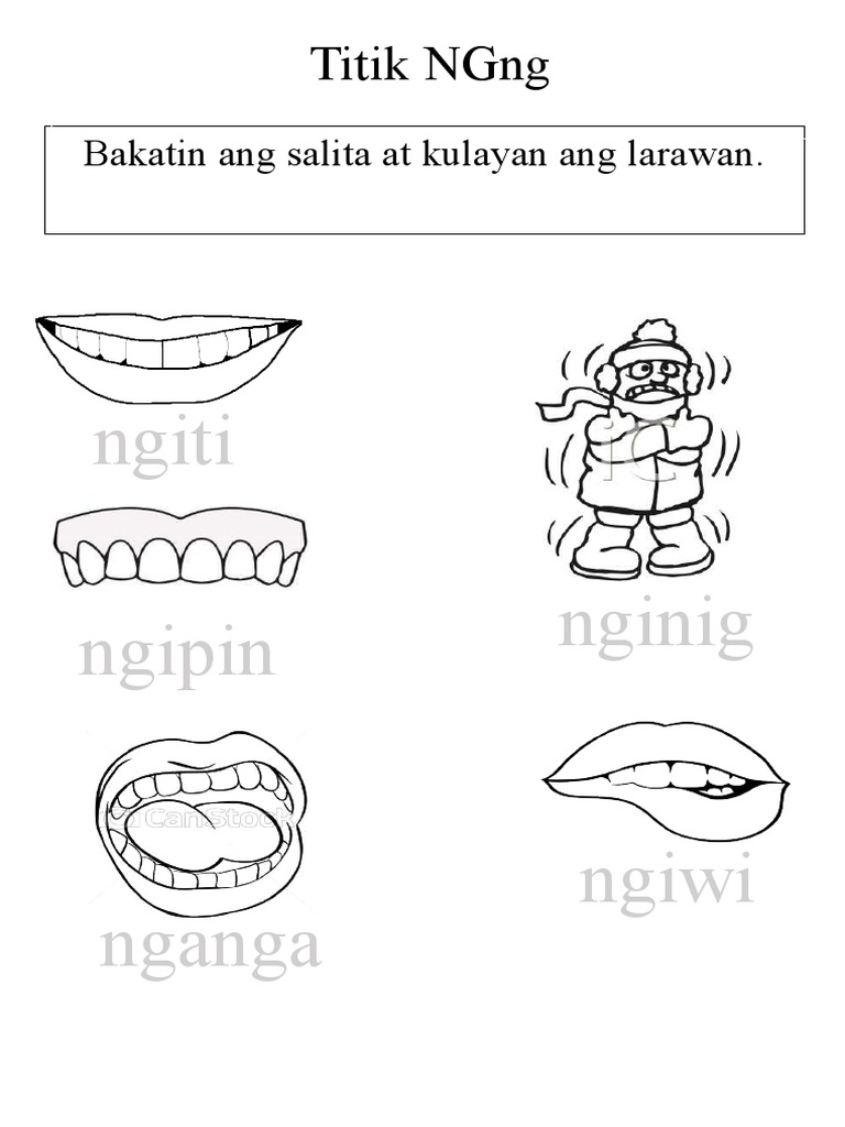 Mga Larawang Nagsisimula Sa Titik NG | PDF