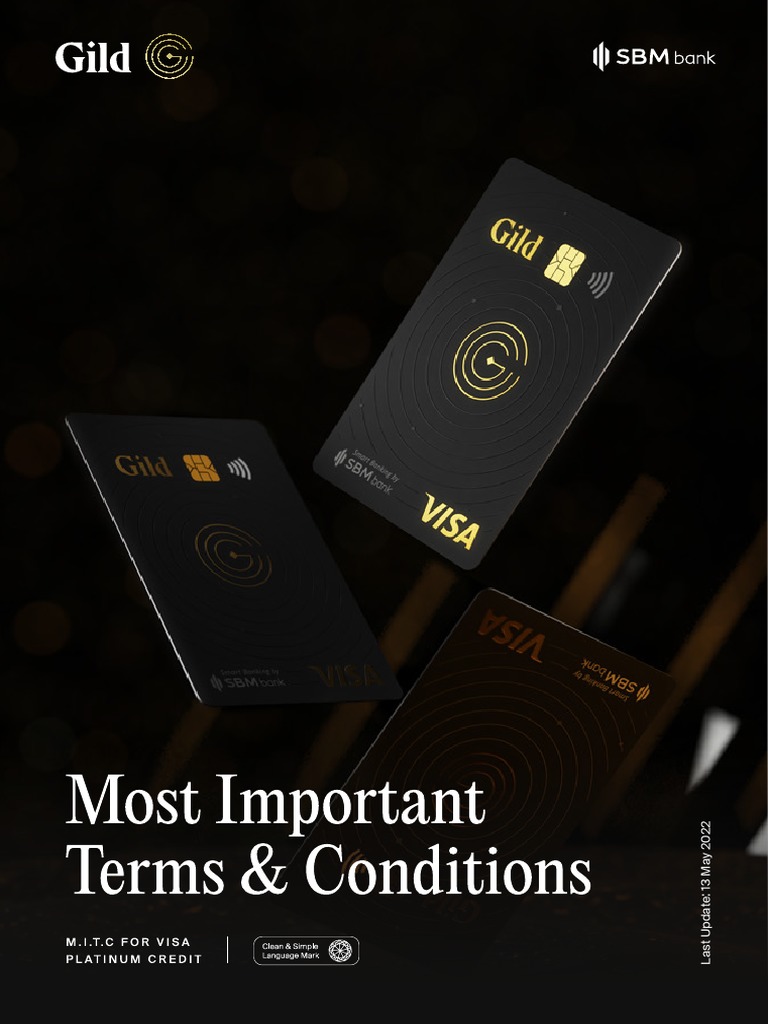Gild MITC Visa Platinum Doc Updated 13may2022 Final | PDF | Credit Card | Fee