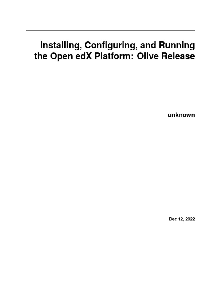Edx Readthedocs Io Edx Installing Configuring and Running en Open ...