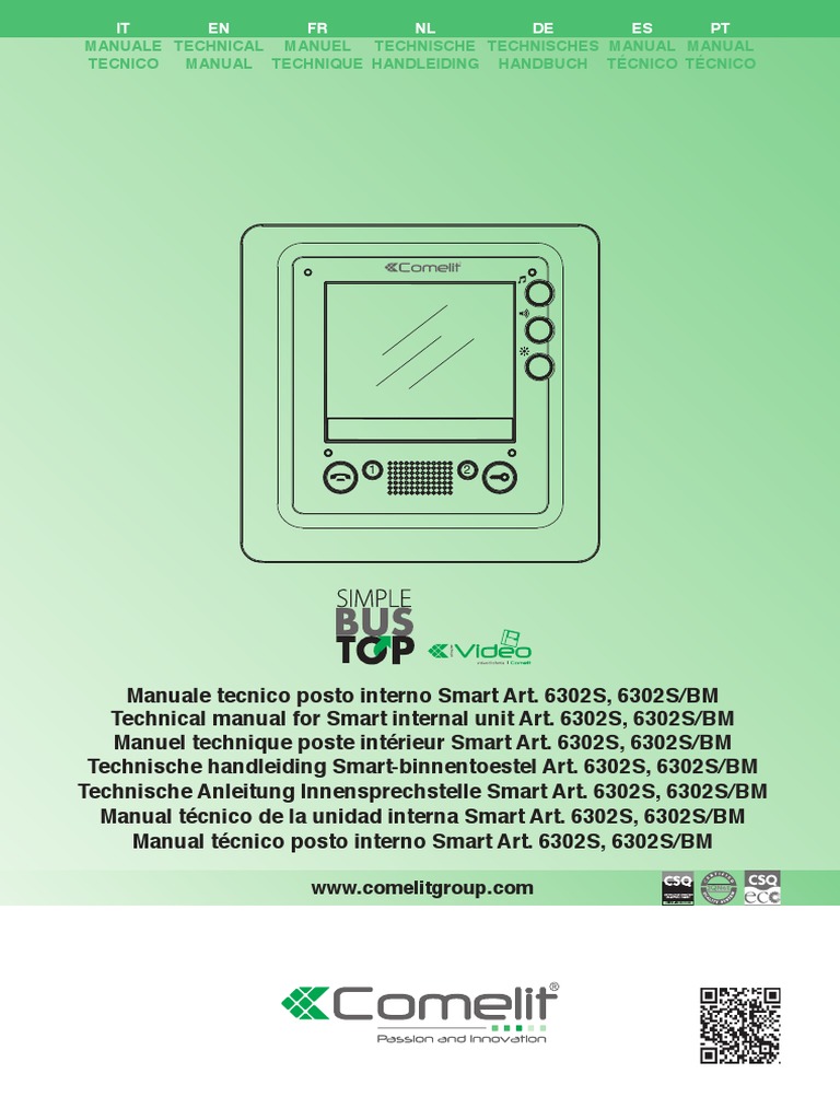 Comelit 6302 Manual Tecnico | PDF