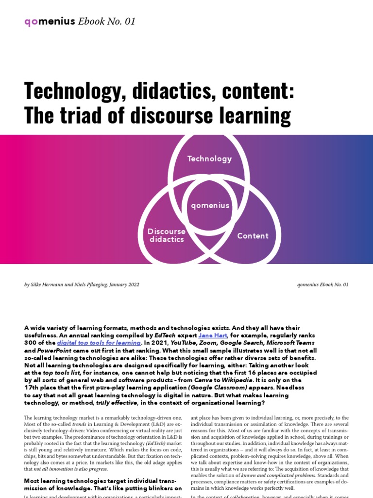 Organizational Learning Triad | PDF | Learning | Educational Technology