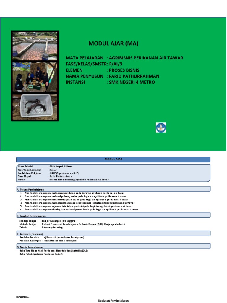 633 Modul FaridPathurrahman SMKN 4 Metro ModulAjar | PDF