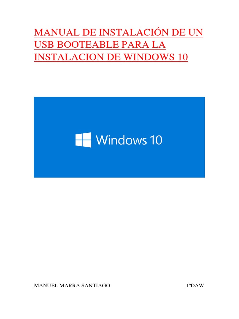 Manual de Instalación de Un Usb Booteable para La Instalacion de ...